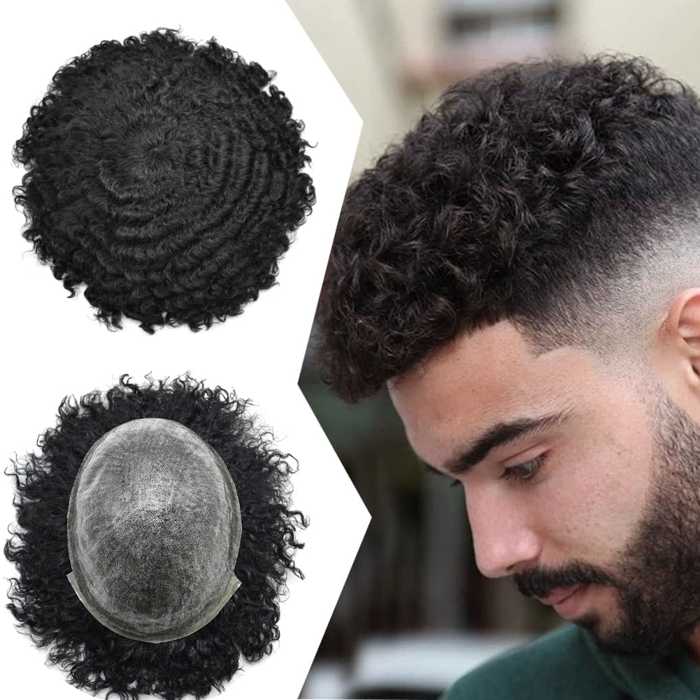 LYRICAL HAIR Toupee for Men All Poly Human Hair Replacement System ...