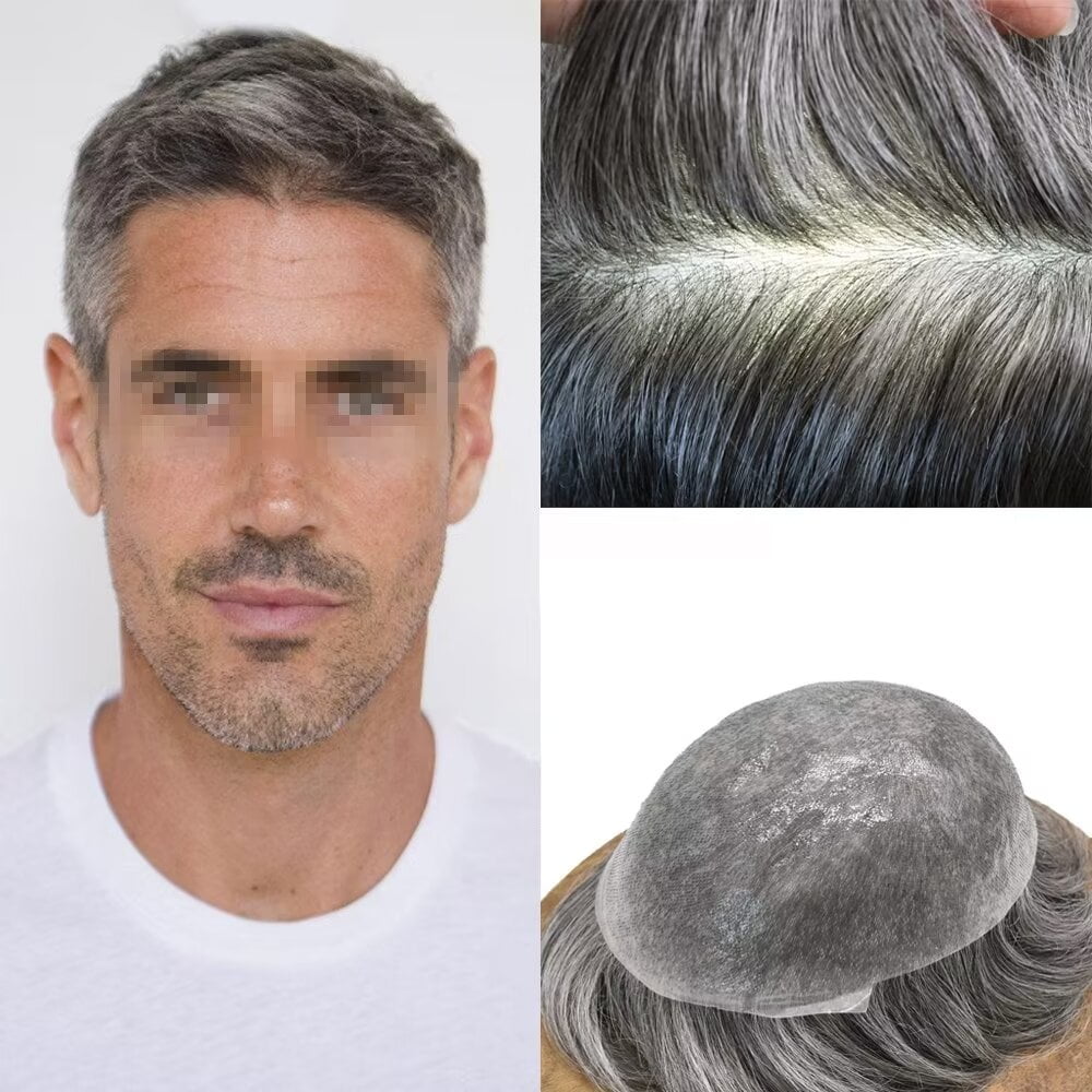 LYRICALHAIR Toupee for Men Hairpiece Indian Human Hair Replacement ...