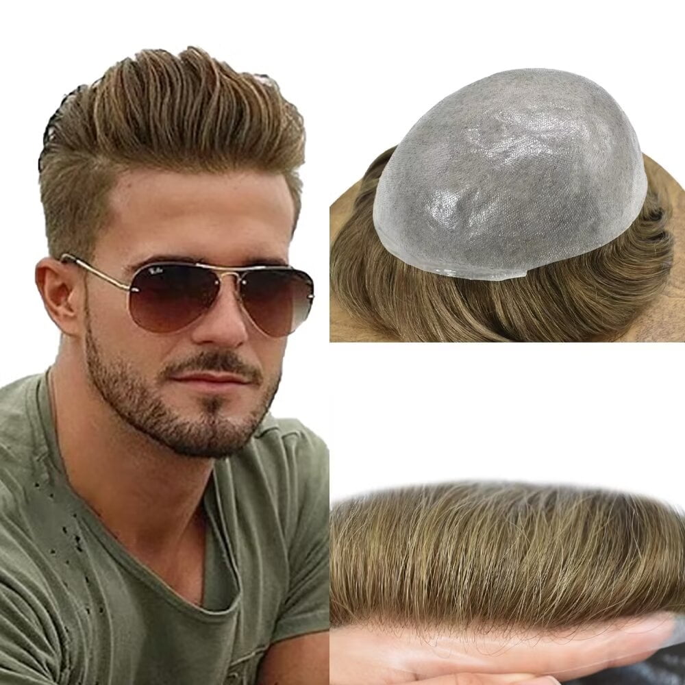 LYRICALHAIR Toupee for Men Hairpiece Indian Human Hair Replacement ...