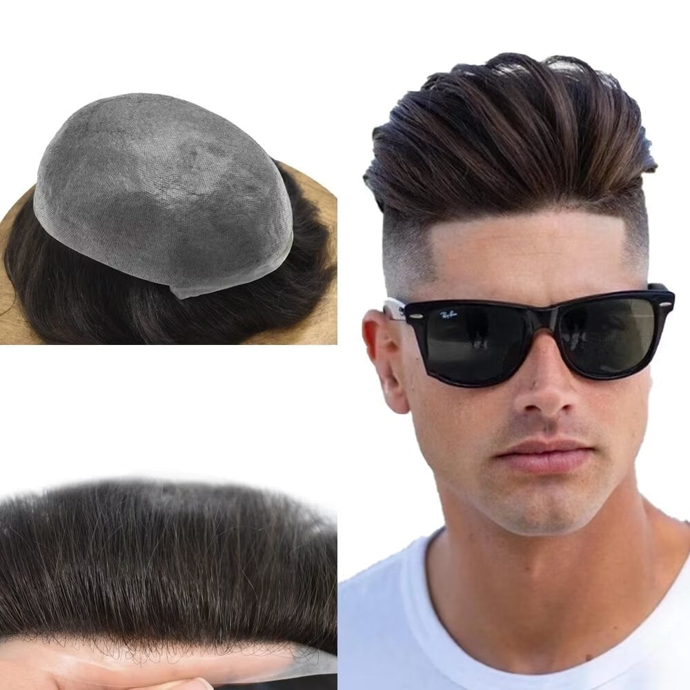 LYRICALHAIR Toupee for Men Hairpiece Indian Human Hair Replacement ...