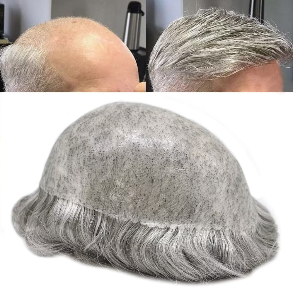 LYRICALHAIR Toupee for Men Hairpiece Indian Human Hair Replacement ...