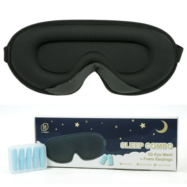 LYSIAN Sleep Eye Mask, 3D Concave Women Cooling Blackout Eye Covers ...