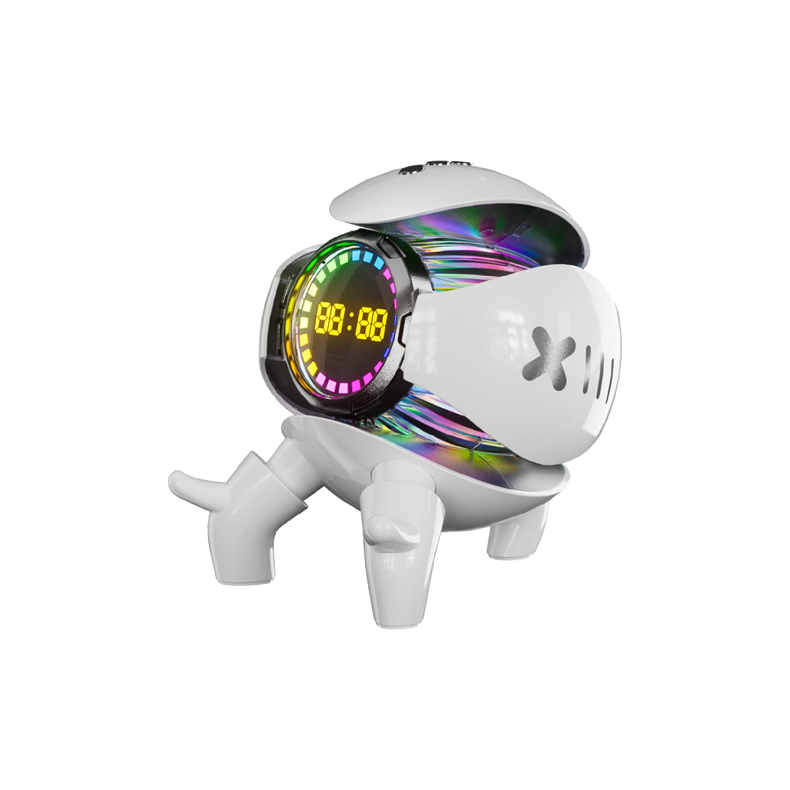 LYSICSKINEM Shower Gadgets Mecha Little Smart Speakers Clock Colorful ...