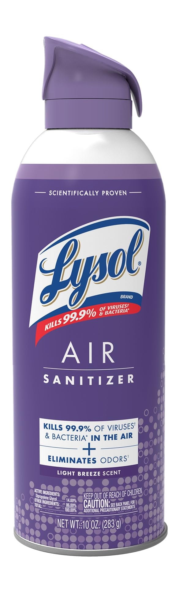LYSOL Air Sanitizer Spray, Light Breeze, 10 Fl. Oz (Pack of 16 ...