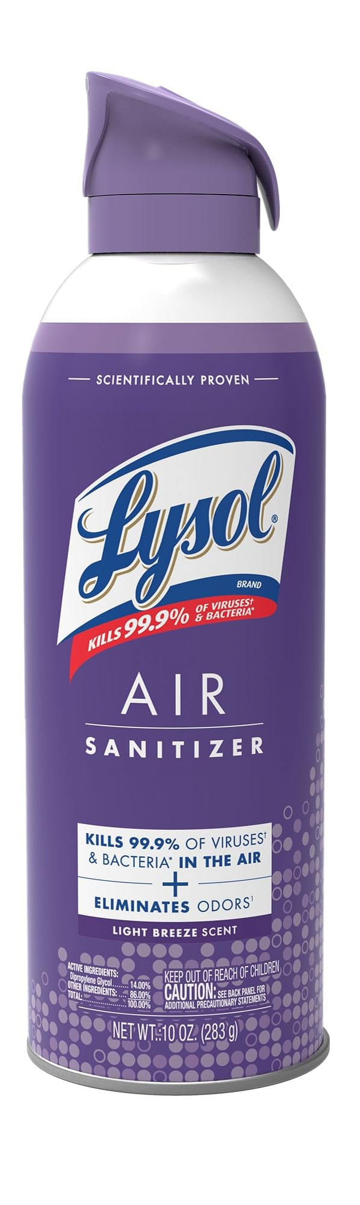 LYSOL Air Sanitizer Spray, Light Breeze, 10 Fl. Oz (Pack of 48 ...
