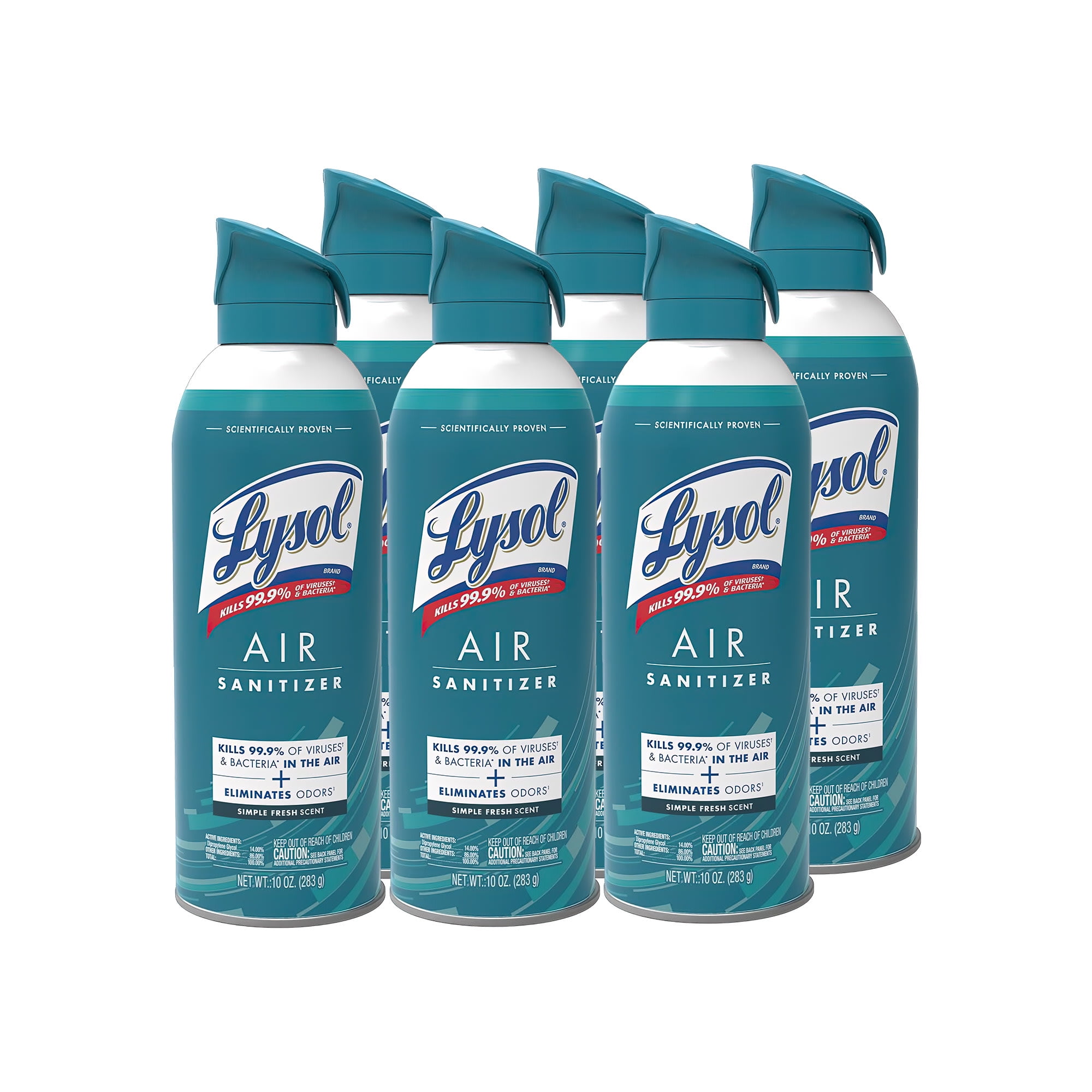 LYSOL® Air Sanitizer Spray - Simple Fresh 10 oz., Case of 6 cans ...