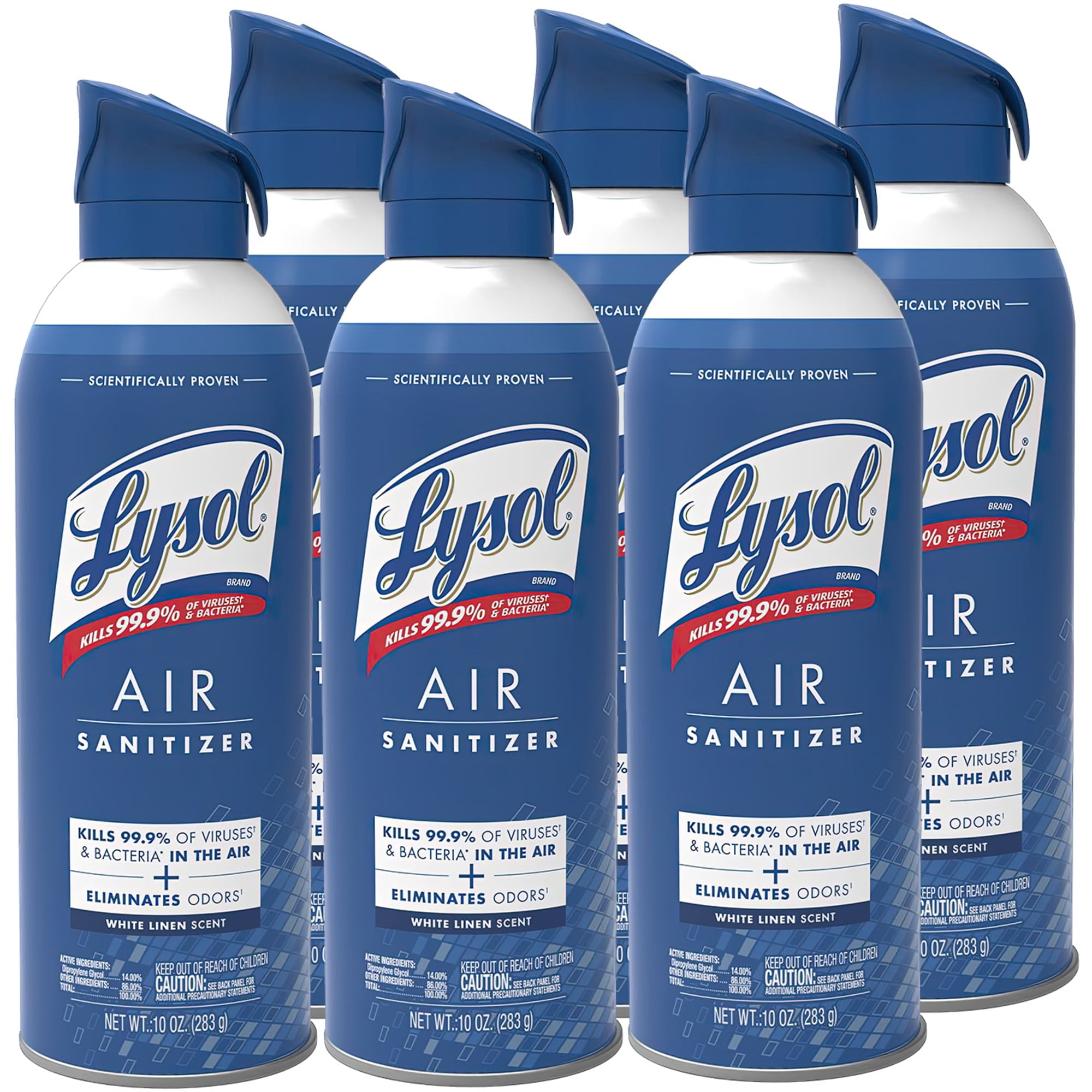 LYSOL® Air Sanitizer Spray - White Linen 10 oz., Case of 6 bottles ...