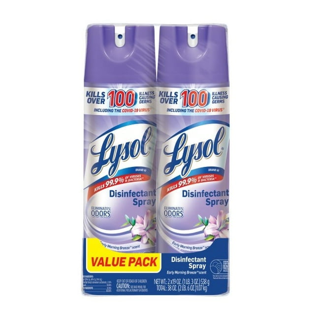LYSOL® Disinfectant Spray - Early Morning Breeze® 4/(2x19) oz. (2 Pack ...