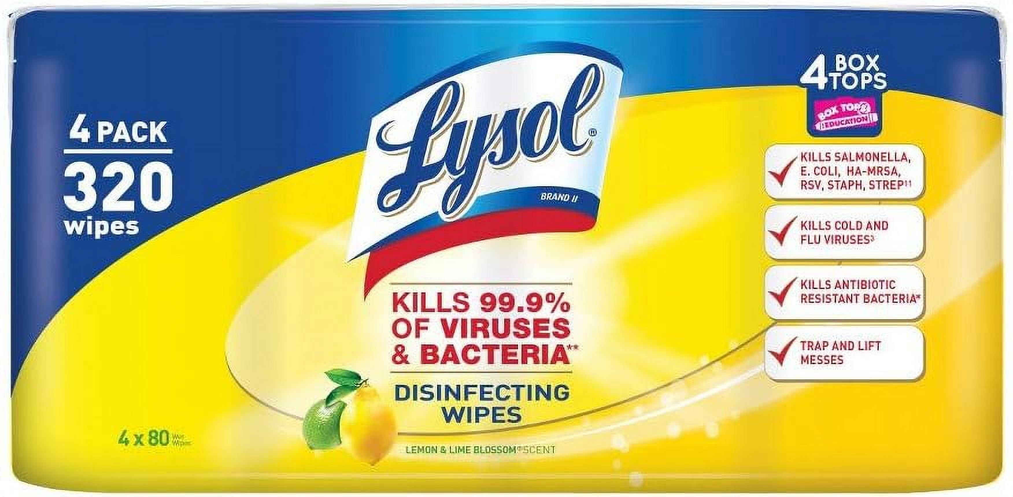 LYSOL Wipes 80ct (Pack of 4) - Walmart.com