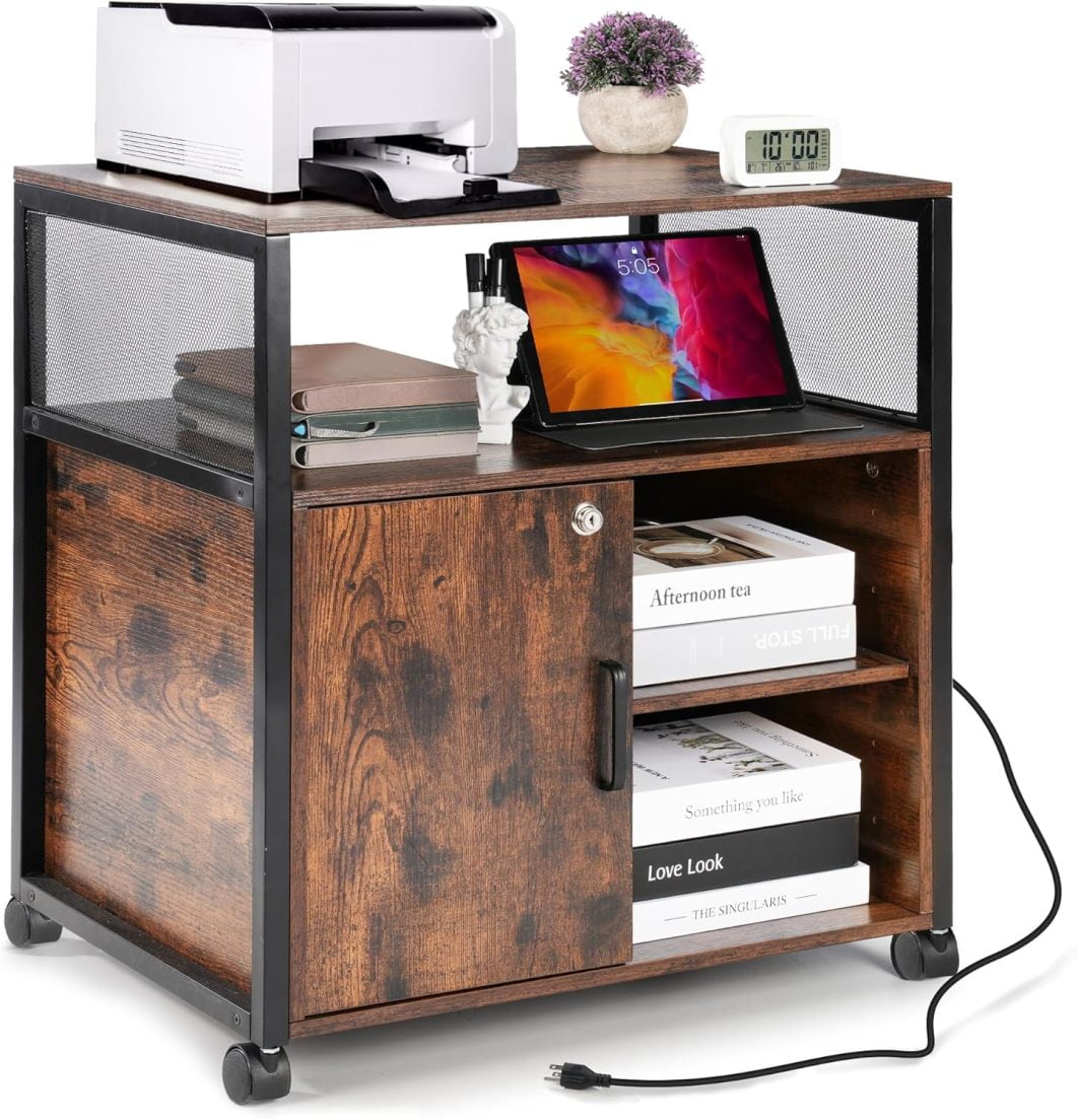 LYSP Lateral File Cabinet,Locking Office Filing Cabinets with Socket ...