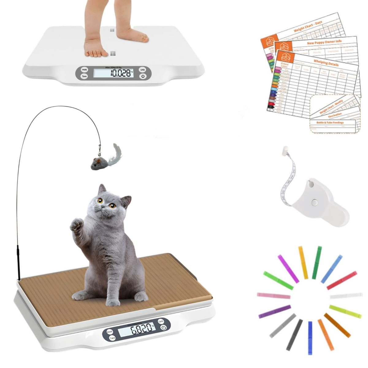 LYTDMSKY Puppy Scale for SBF3 Whelping Dogs, Large Digital Pet Scale ...