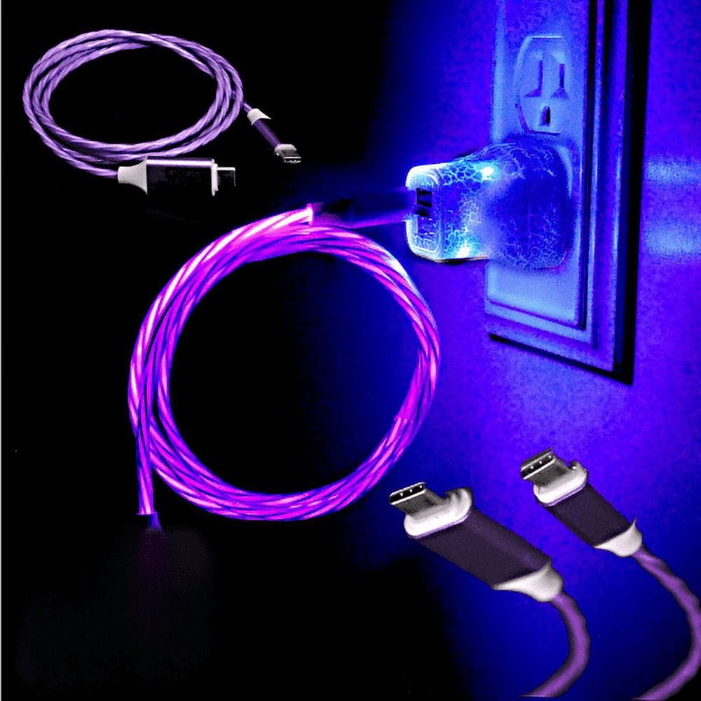 LYTECORDZ - TYPE C to TYPE C Light Up LED Phone Charging Cable WITH ...