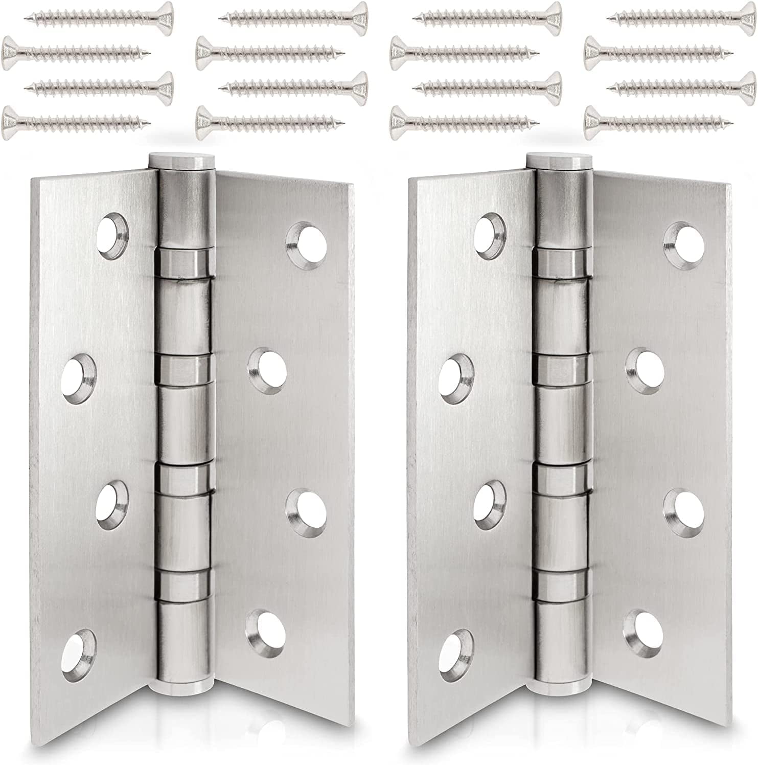 LYTIVAGEN 2 PCS Door Hinge 4 Inch Stainless Steel Ball Bearing Door ...