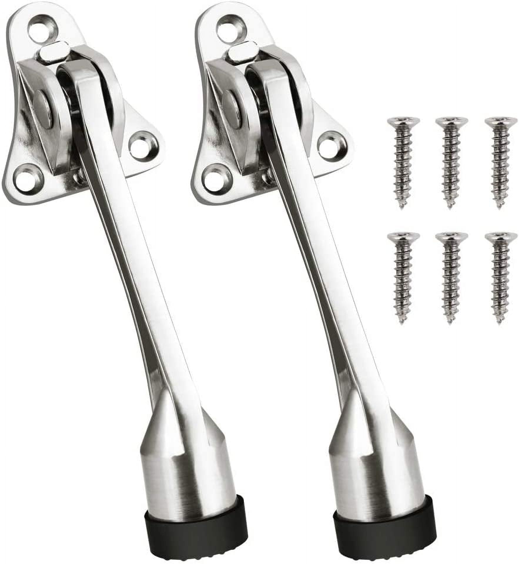 LYTIVAGEN 2 Pcs Kick Down Door Stop Holder Zinc Alloy Door Stay Rubber ...
