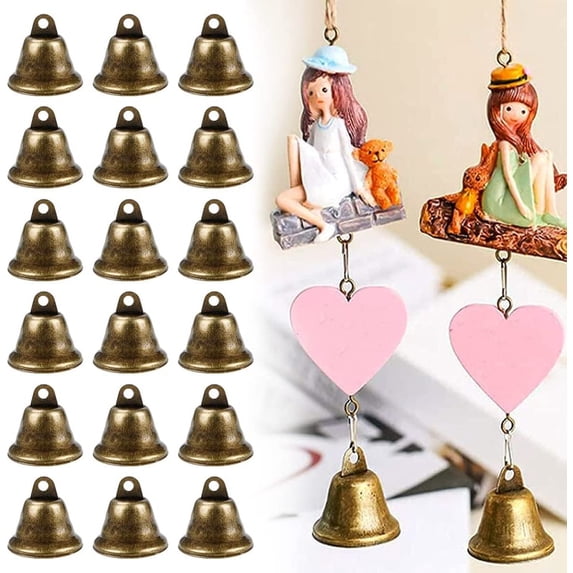 LYTIVAGEN 35 PCS Vintage Bronze Craft Jingle Bells Mini Bronze Small ...