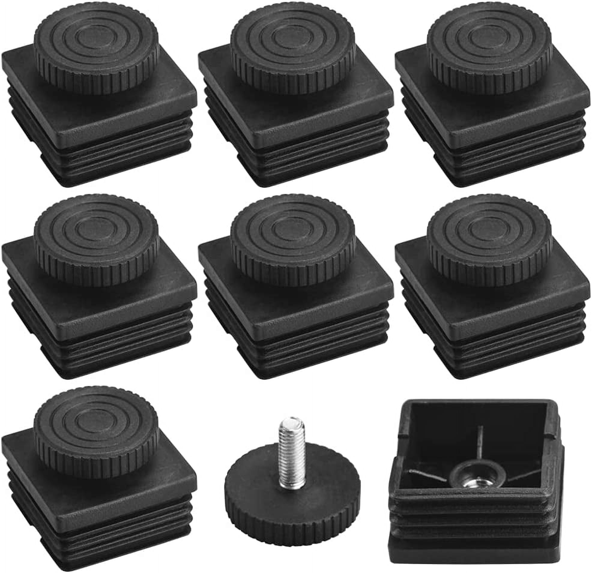 LYTIVAGEN 8 PCS Furniture Leveling Foot M8 50 x 50 mm Adjustable Square ...