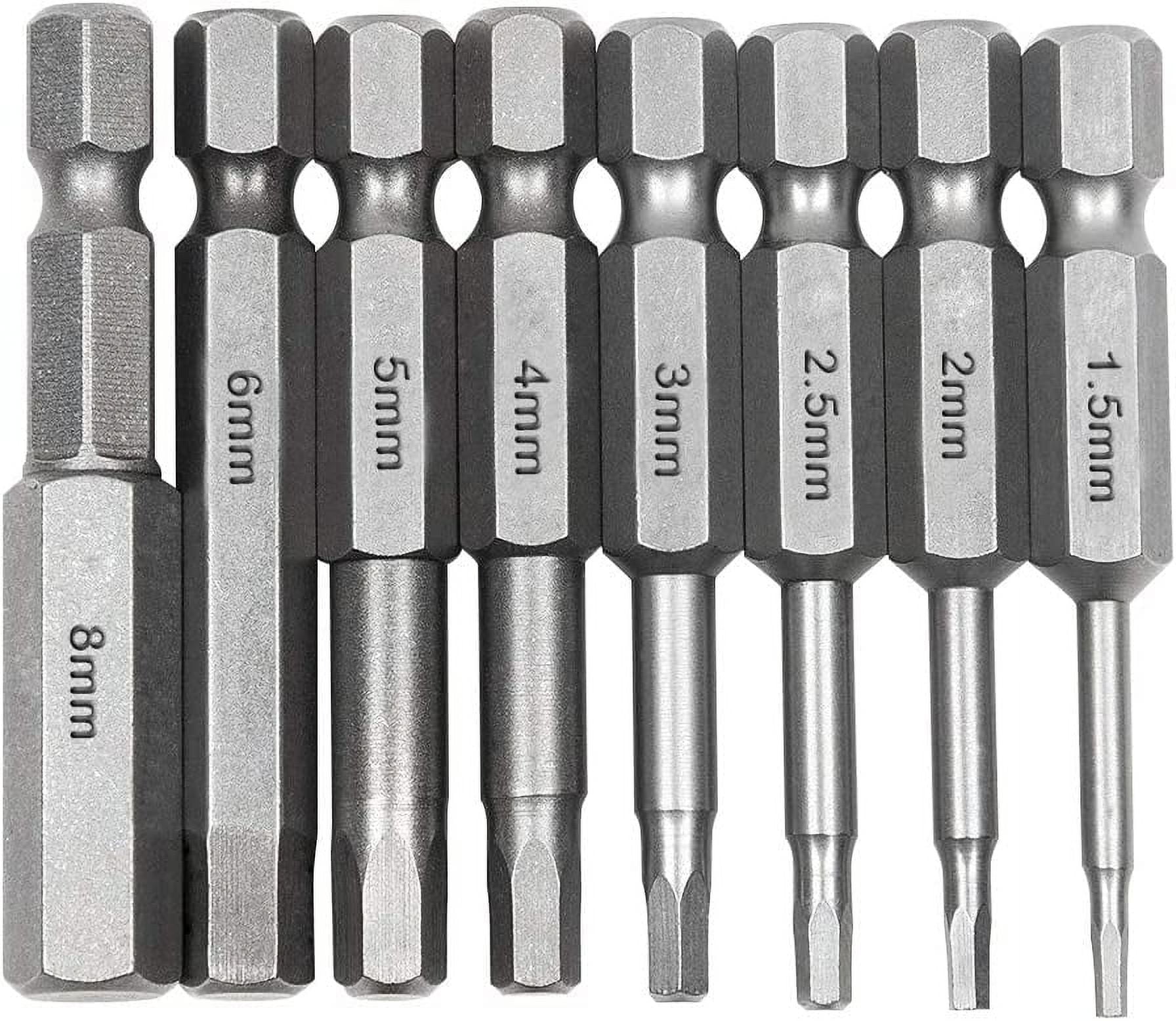 LYTIVAGEN 8 PCS Hex Shank Magnetic Screwdriver Bits, Inner Hexagon Bits ...