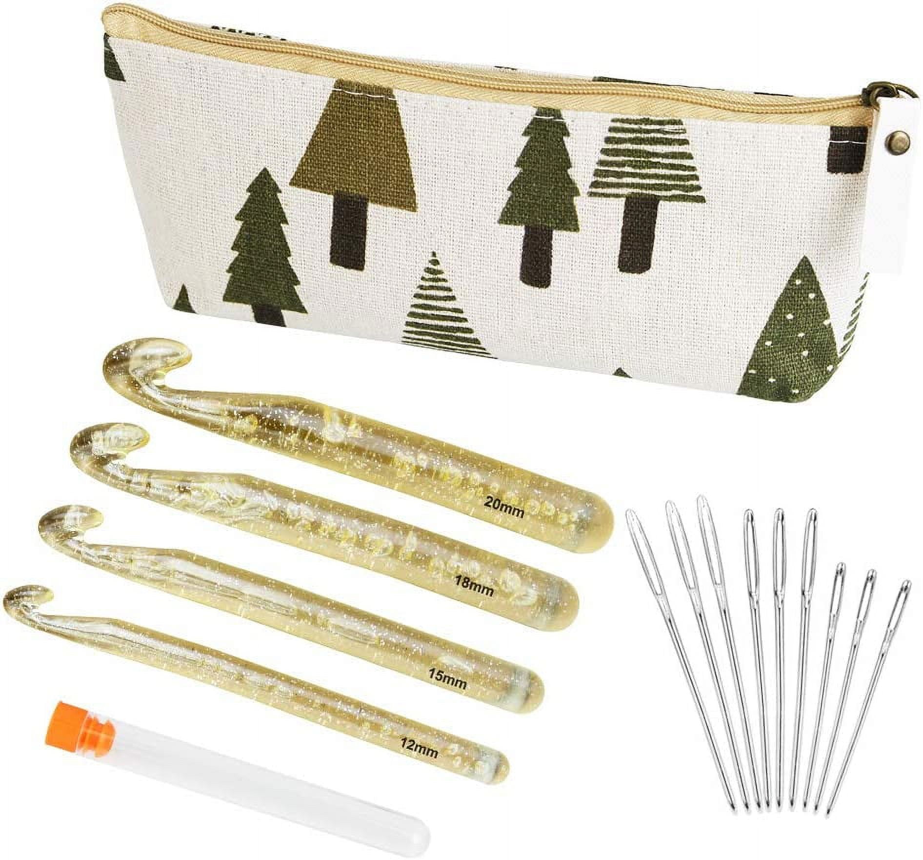 LYTIVAGEN Crochet Hooks Huge Crochet Needles with Large-Eye Blunt ...