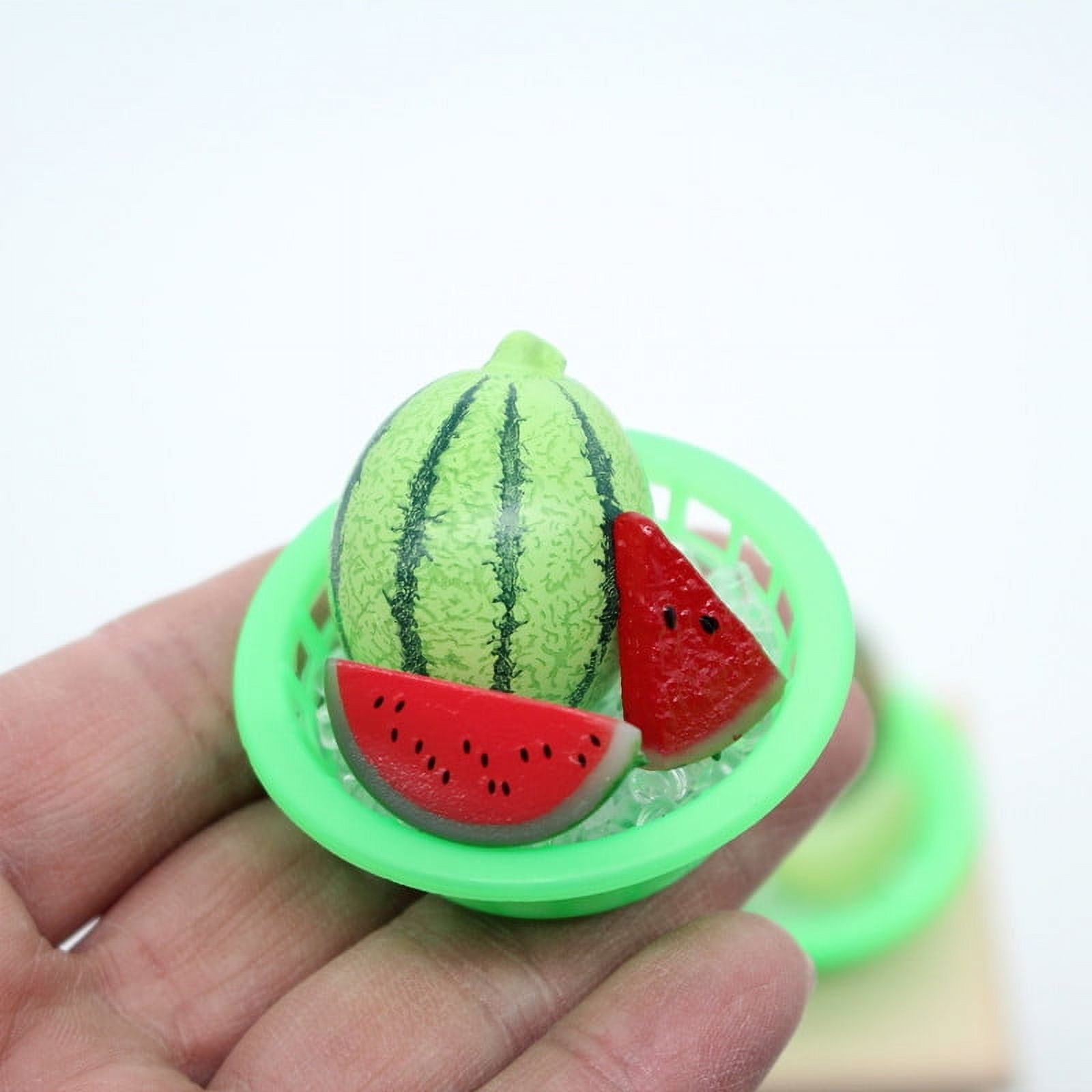 WEUVEB Miniature Dollhouse Watermelon Model Resin 1 Set 1.93X1.93X1 ...