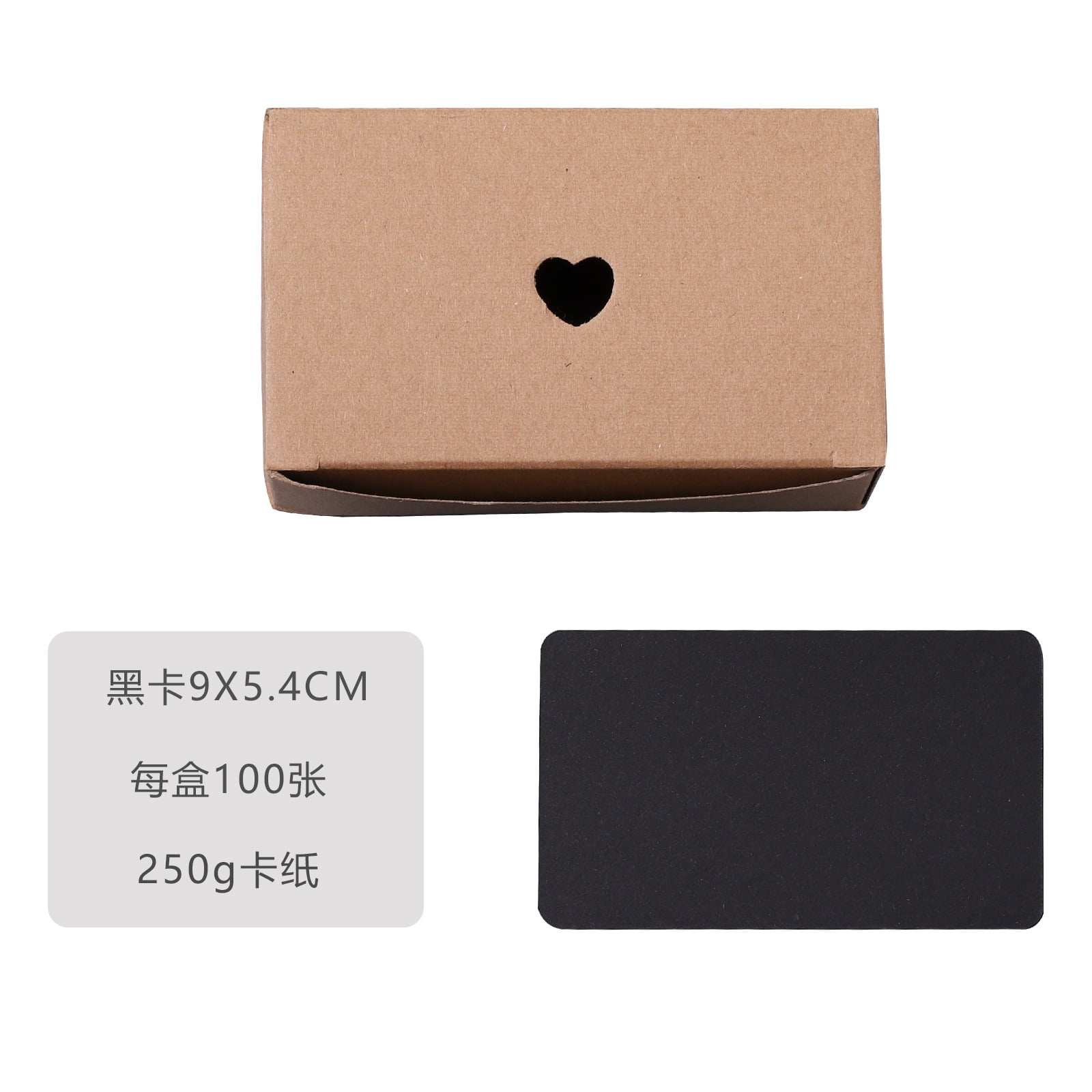 LYTMENT 100pcs Blank Black Note Cards Paper Poker Word Small Blank ...