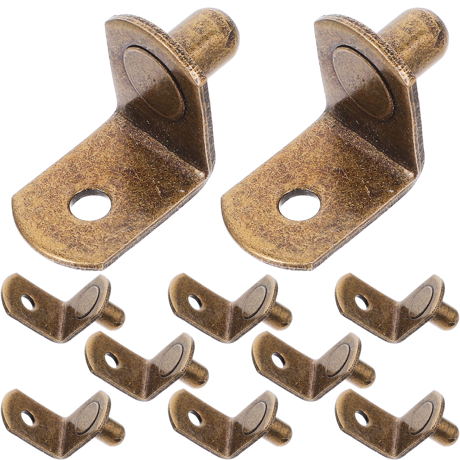 WEUVEB Adjustable Golden Metal Shelf Clips, Stable Support for Home ...