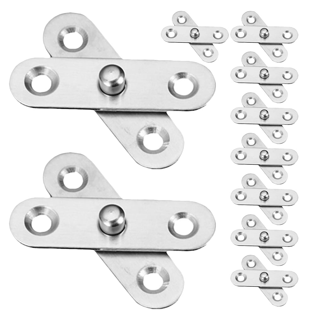 WEUVEB 10Pcs Silver Stainless Steel Self Closing Hidden Door Hinges for ...