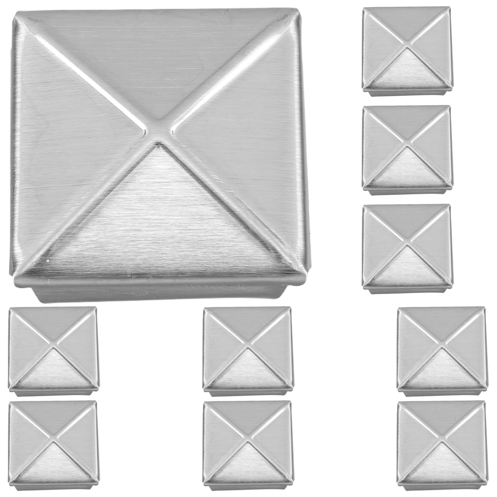 WEUVEB 10Pcs Silver Stainless Steel End Caps Decorative Cap - Walmart.com