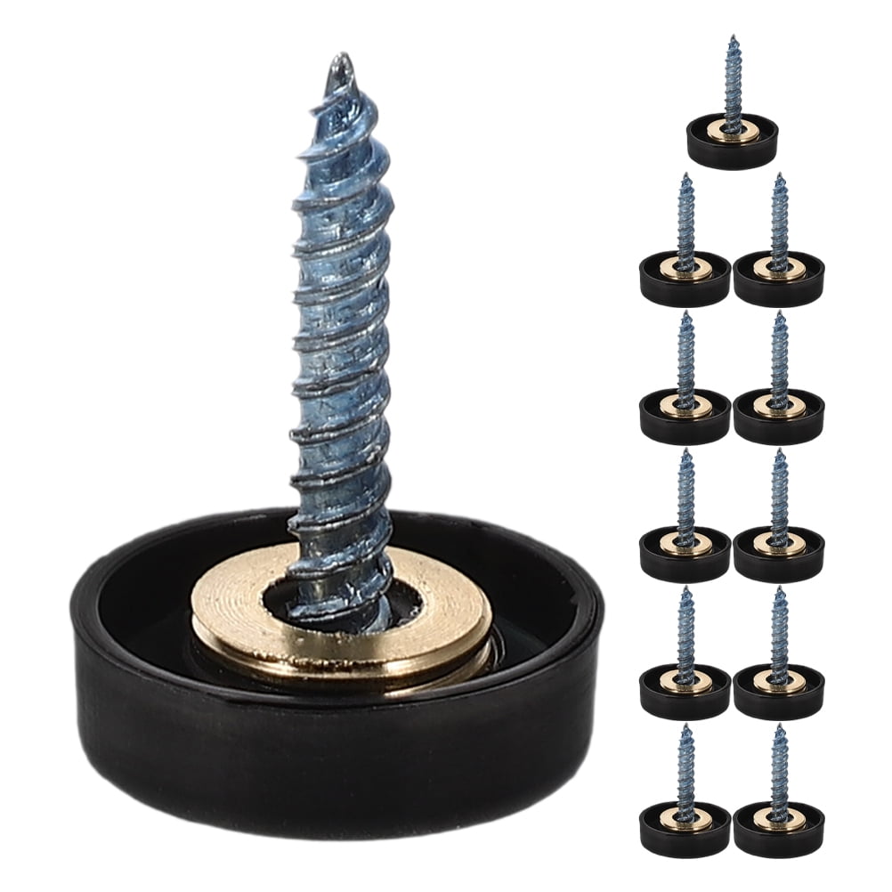 LYTMENT 12 Pcs Stainless Steel Screw Covers Cap 16mm Mirror Decorative ...