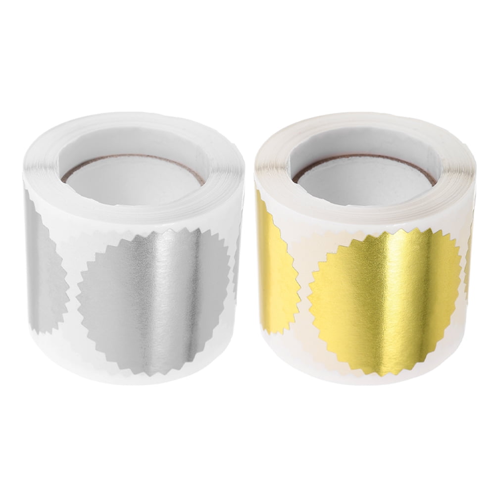 LYTMENT 2 Rolls Gear Embossed Stickers Adhesive Labels For Certificates ...