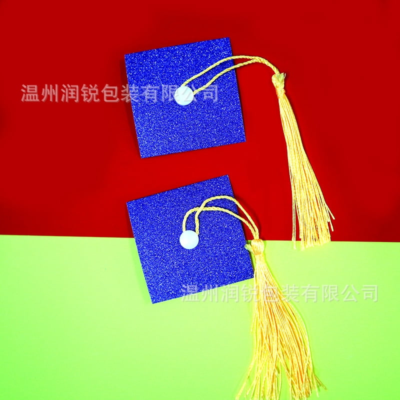 LYTMENT 20 Set Mini Blue Graduation Cap Cake Toppers Cute Party ...