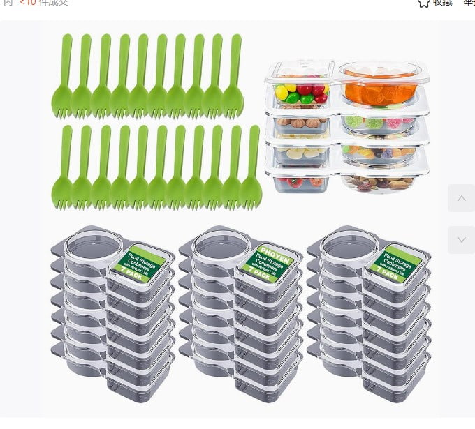 WEUVEB 20Sets Transparent Condiment Jars with Lids Portable Seasoning ...