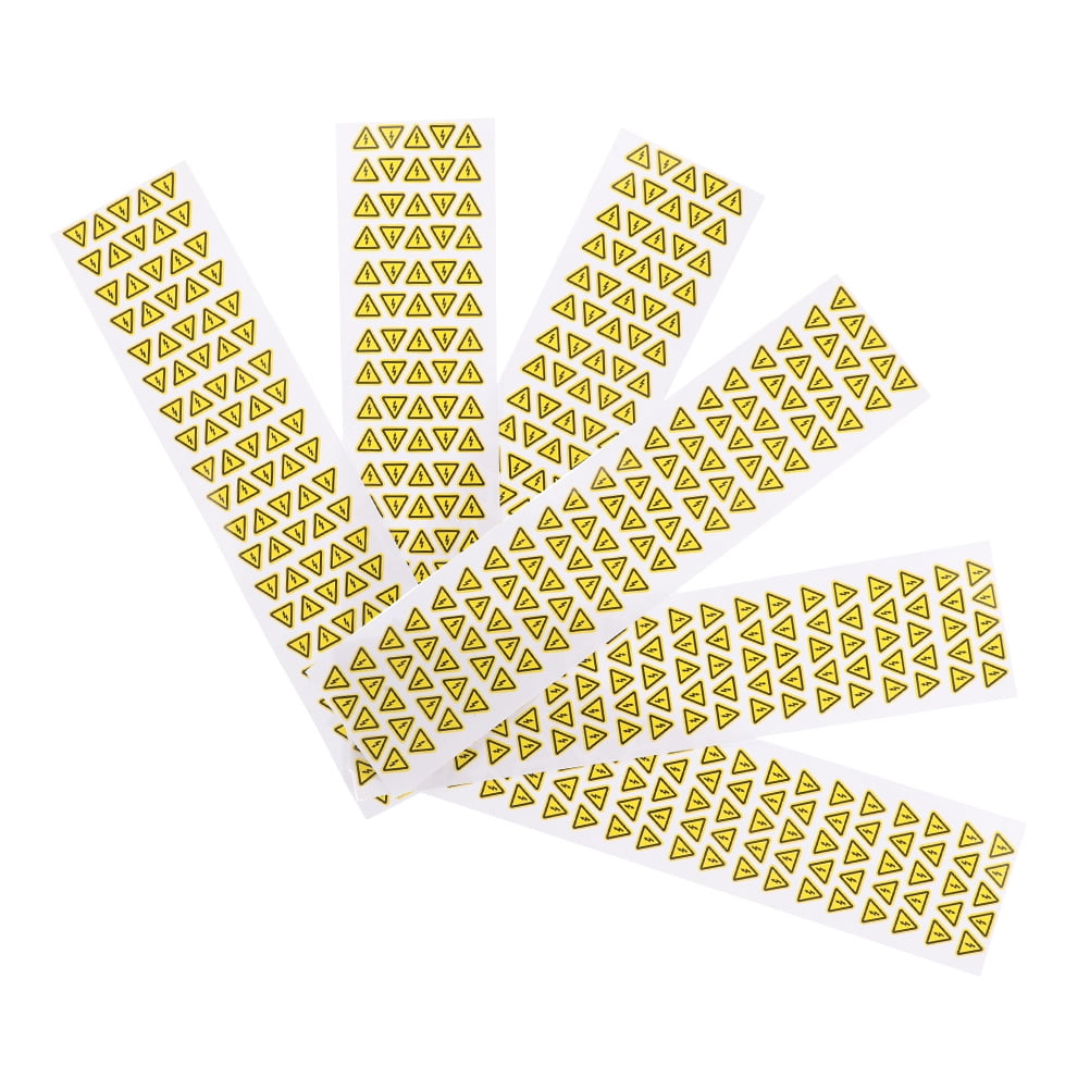 LYTMENT 200 Pcs Yellow Triangle Electrical Shocks Risk Warning Sign ...