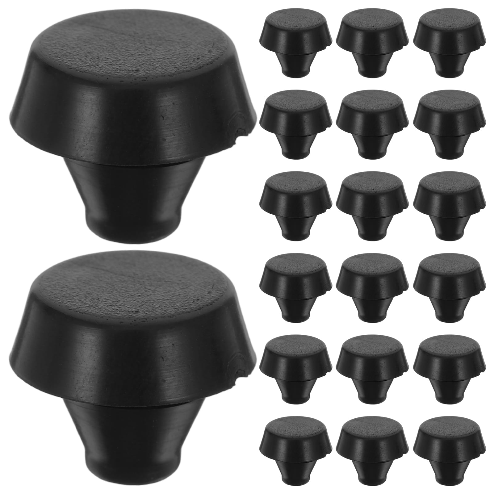 WEUVEB 20pcs Rubber Sealing Stopper For Industrial Use Black Rubber ...
