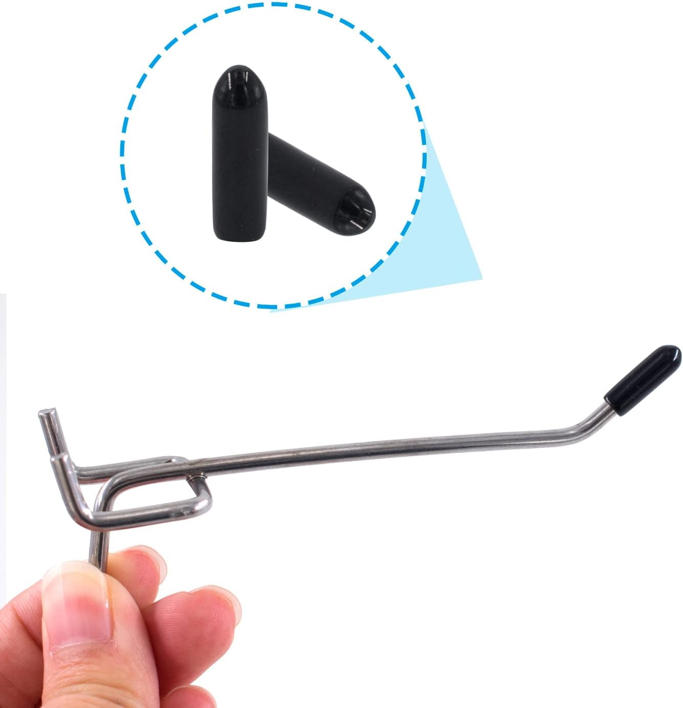 LYTMENT 250pcs Round Black Screw Protect Caps Vinyl Thread Safety ...