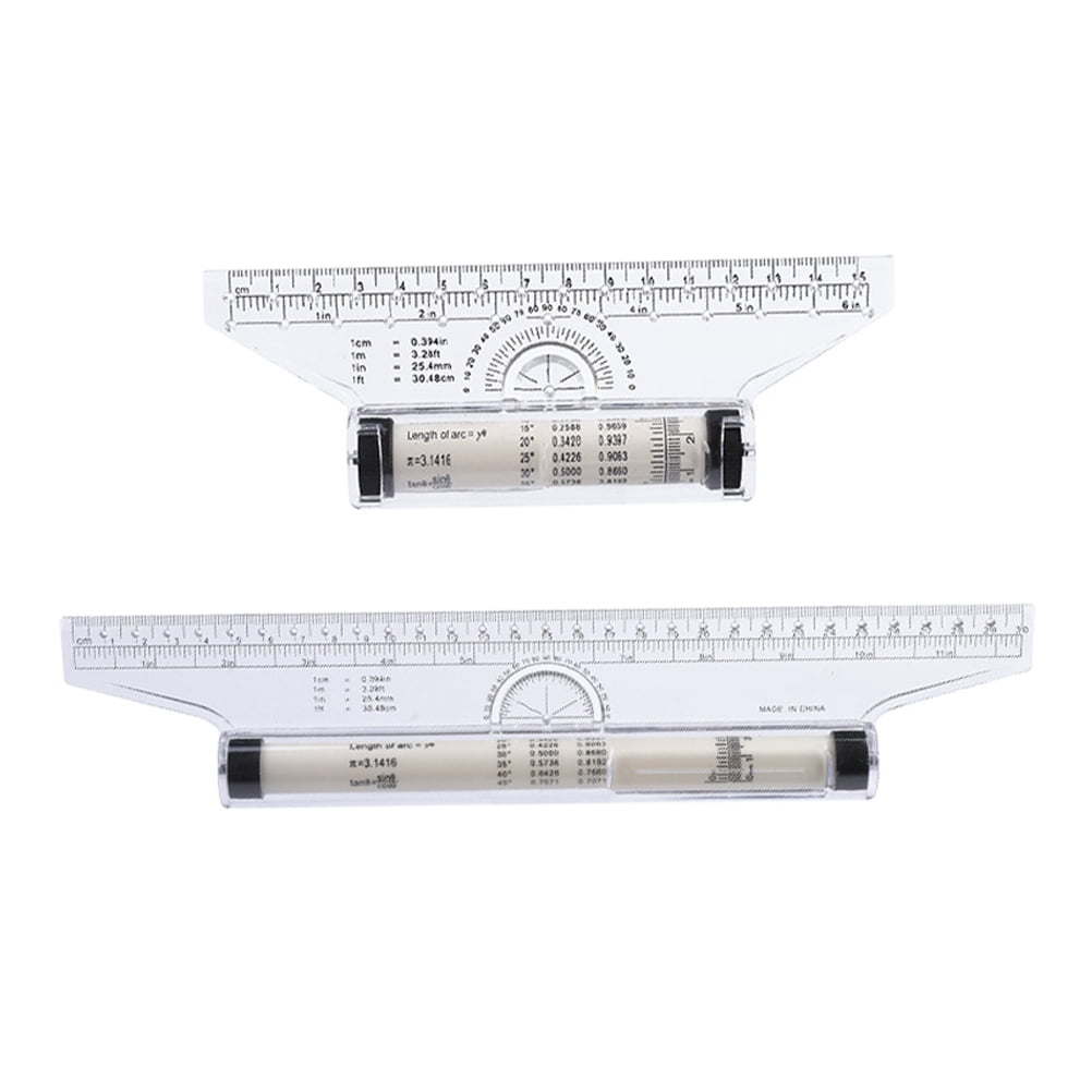 LYTMENT 2PCS Rolling Ruler for Measuring and Drawing Plastic Parallel ...
