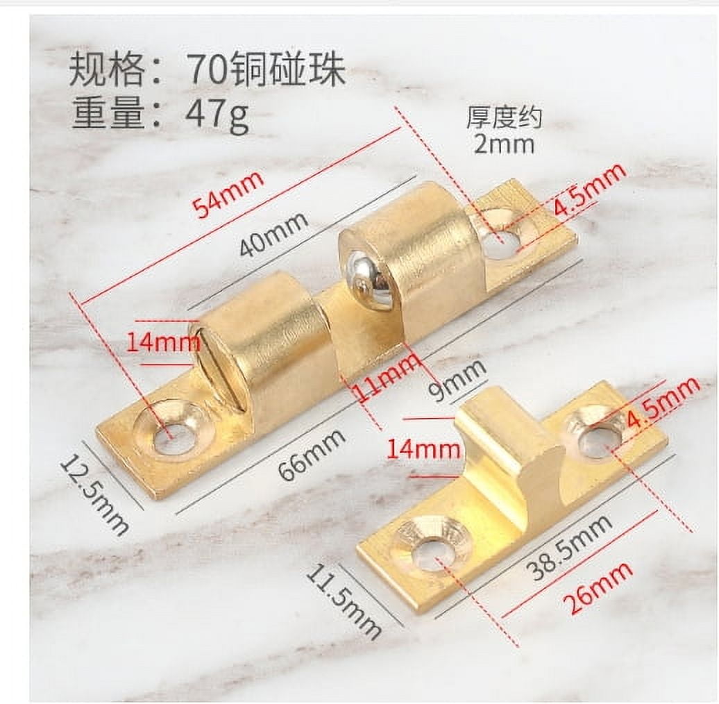WEUVEB 2Pcs Roller Ball Door Catch with Strong Hold for Home Use Copper ...