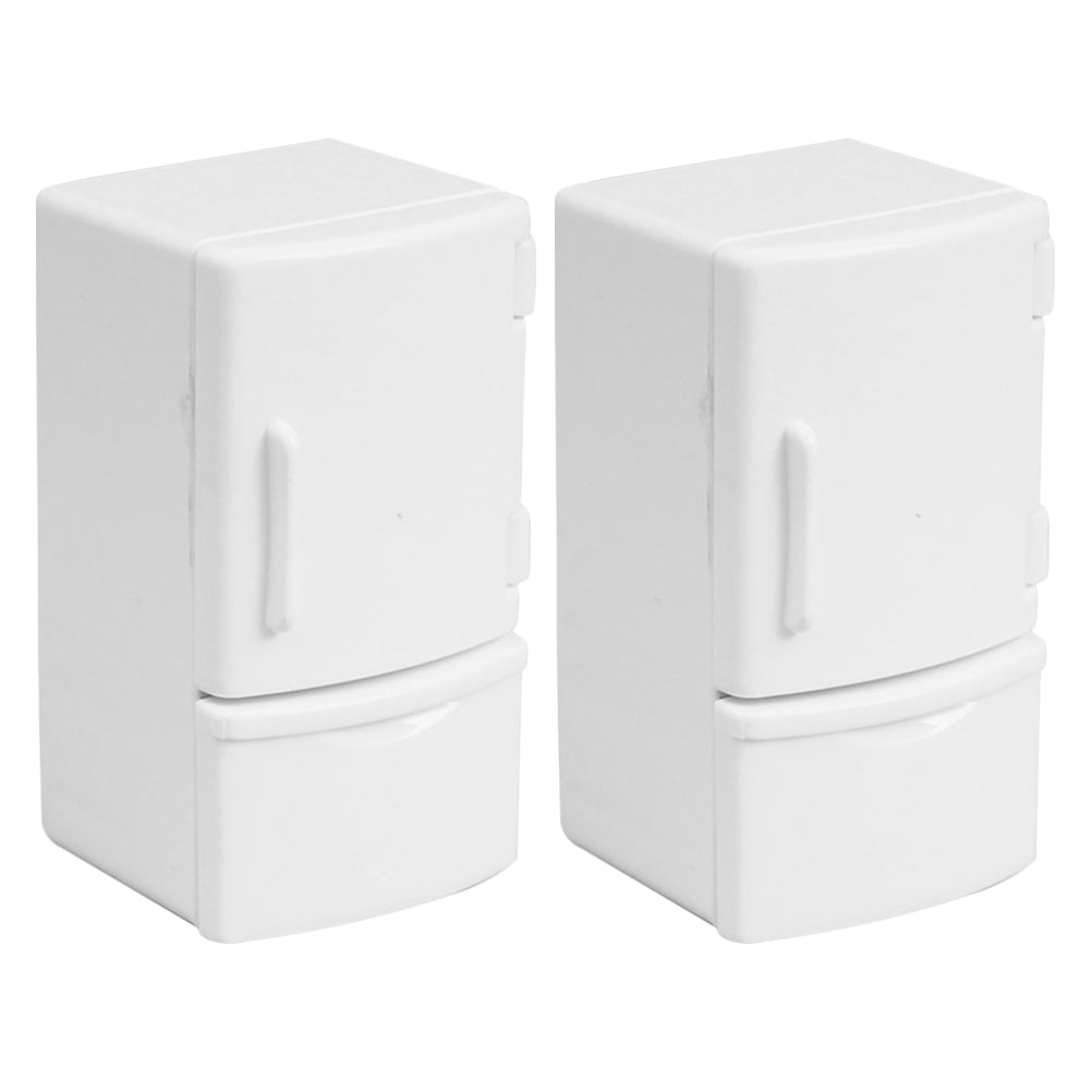 WEUVEB cute mini stuff Mini Fridge Plastic Dollhouse Decoration ...