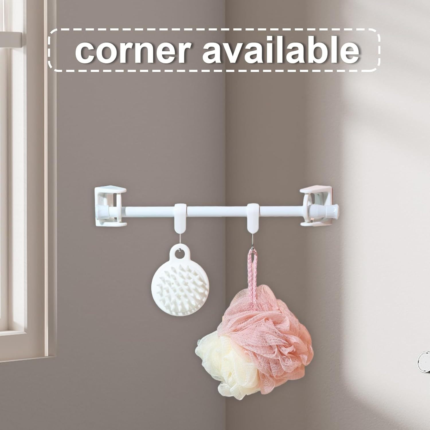 LYTMENT 2pcs Extendable Towel Rods Adjustable Length Towel Holder Space ...