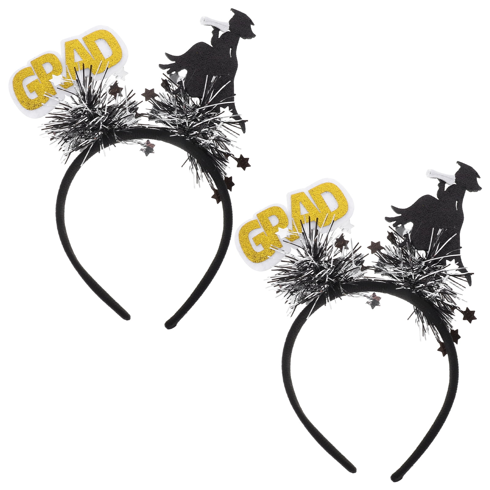 WEUVEB Graduation Party Headband Plastic 2Pcs 8.7x6.9x0.6In - Walmart.com