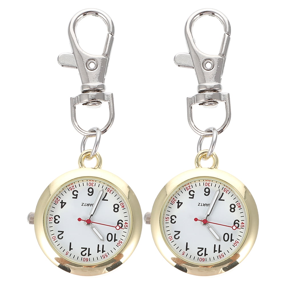 LYTMENT 2pcs Quartz Pocket Watch With Key Buckle Round Pocket Watch ...