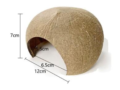 LYTMENT 2pcs Spider Coconut Shell Shelter Reptile Snake Lizard Gecko ...