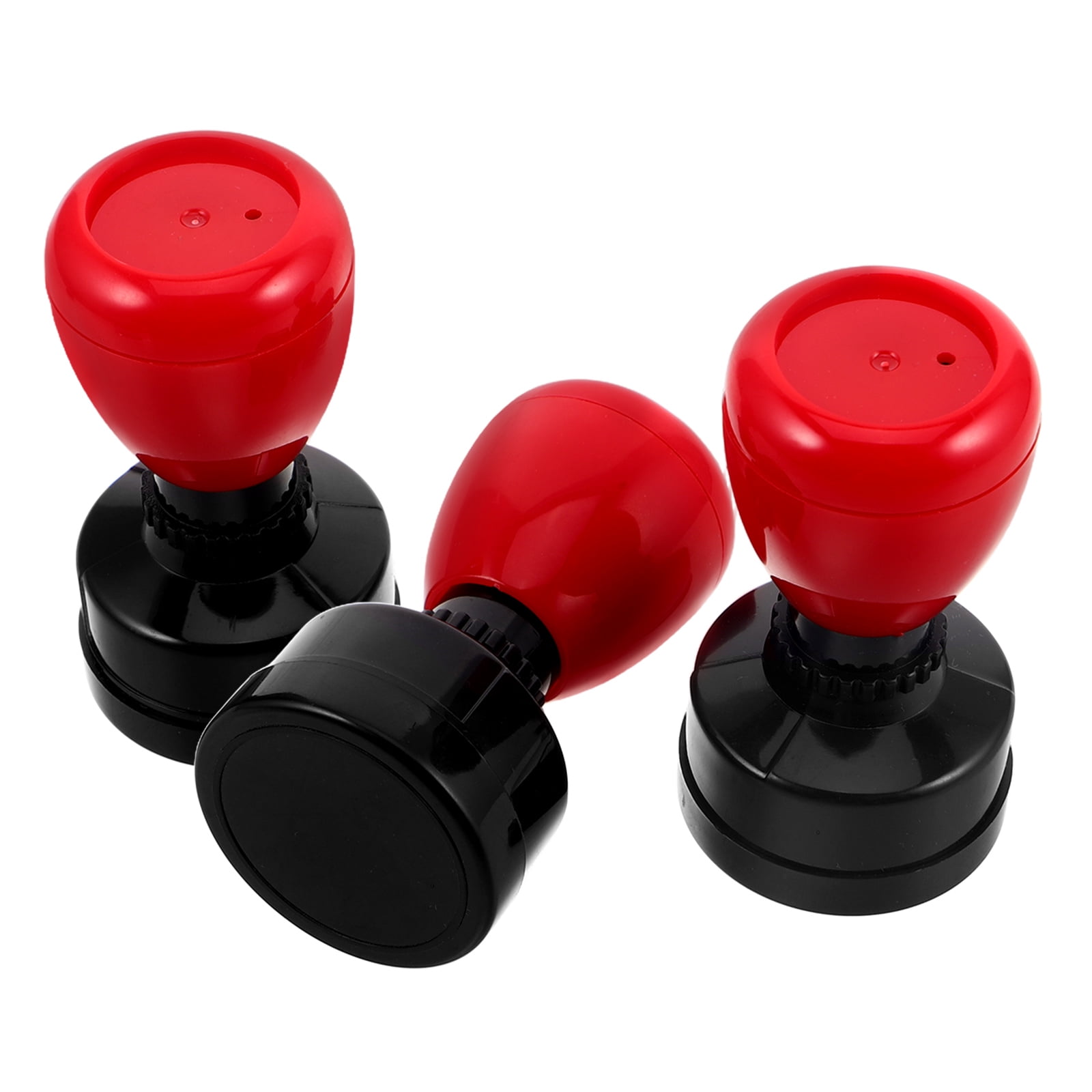 LYTMENT 3 Sets Plastic Stamps Round Photosensitive Pad handle Stamp ...