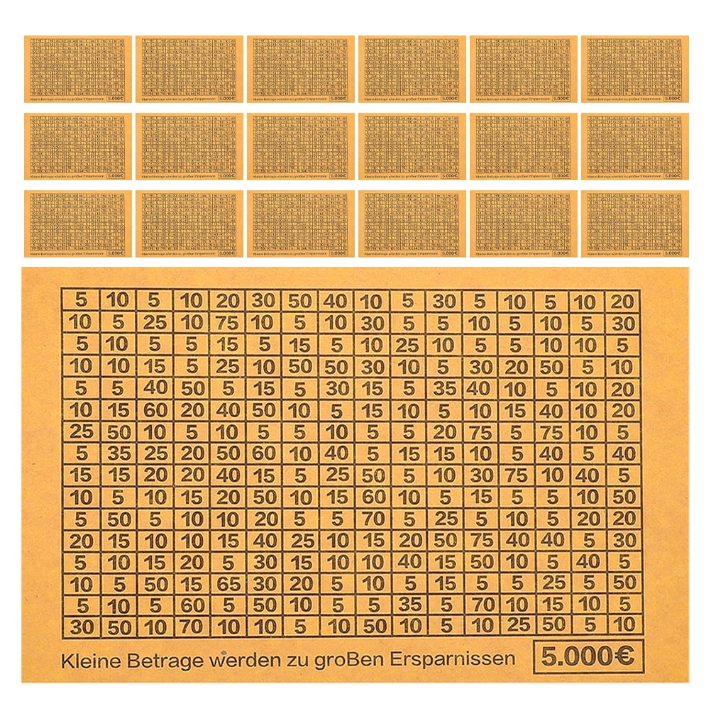 LYTMENT 30 Sheets 5000 Euro Challenge Savings Tracker Stickers DIY ...