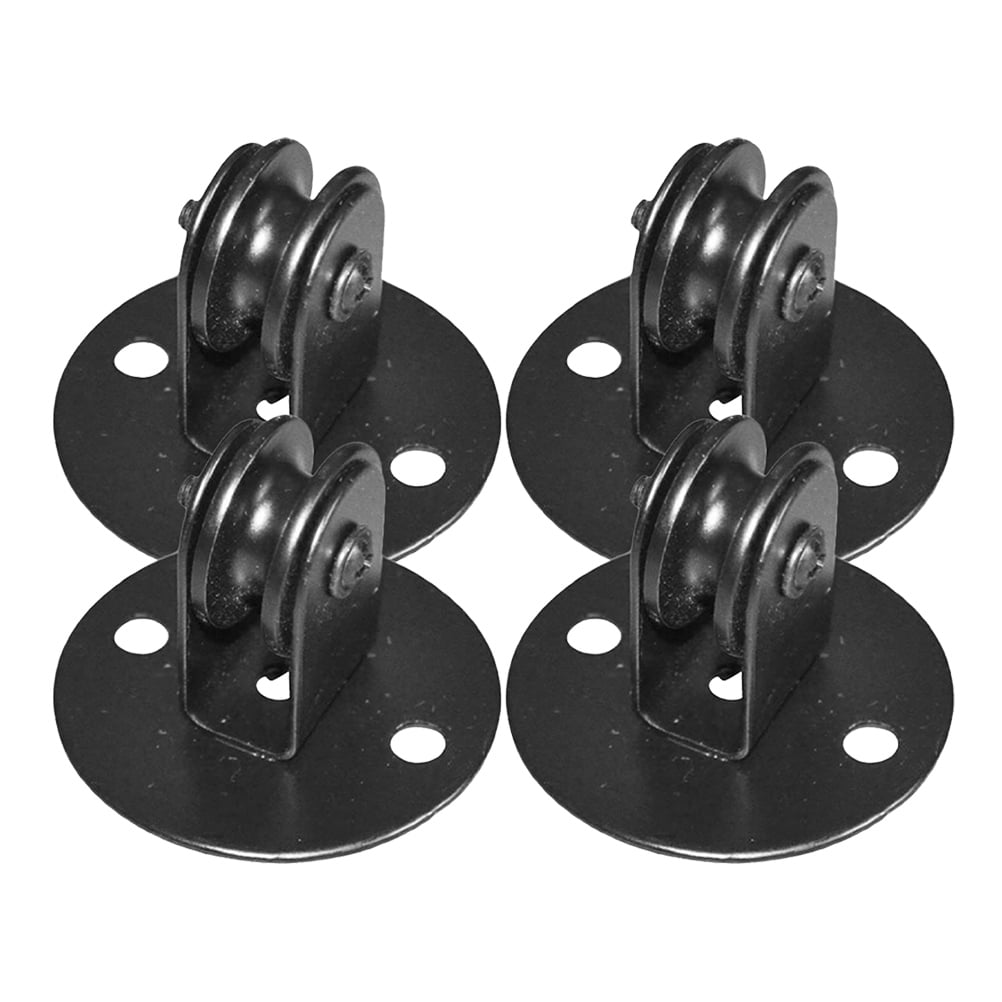 WEUVEB Pulley for Pendant Light Chandelier Pulley Black Iron 4PCS ...