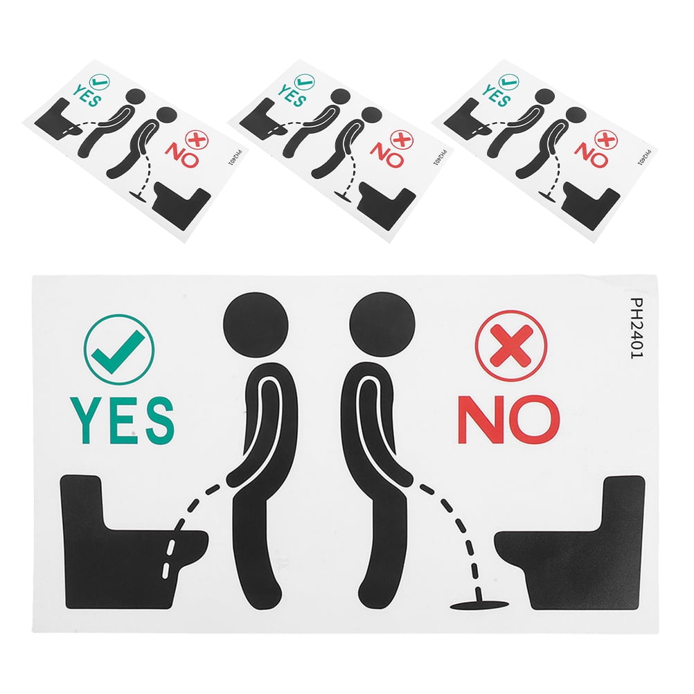 LYTMENT 4pcs Creative Bathroom Stickers Waterproof Funny Toilet ...