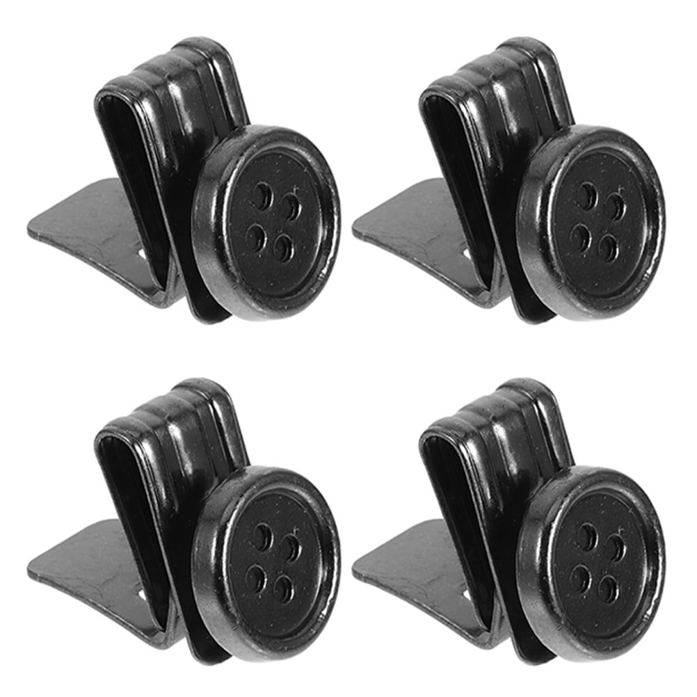 WEUVEB Durable Metal Suspenders Buttons, No Sew, Easy to Use, Black ...
