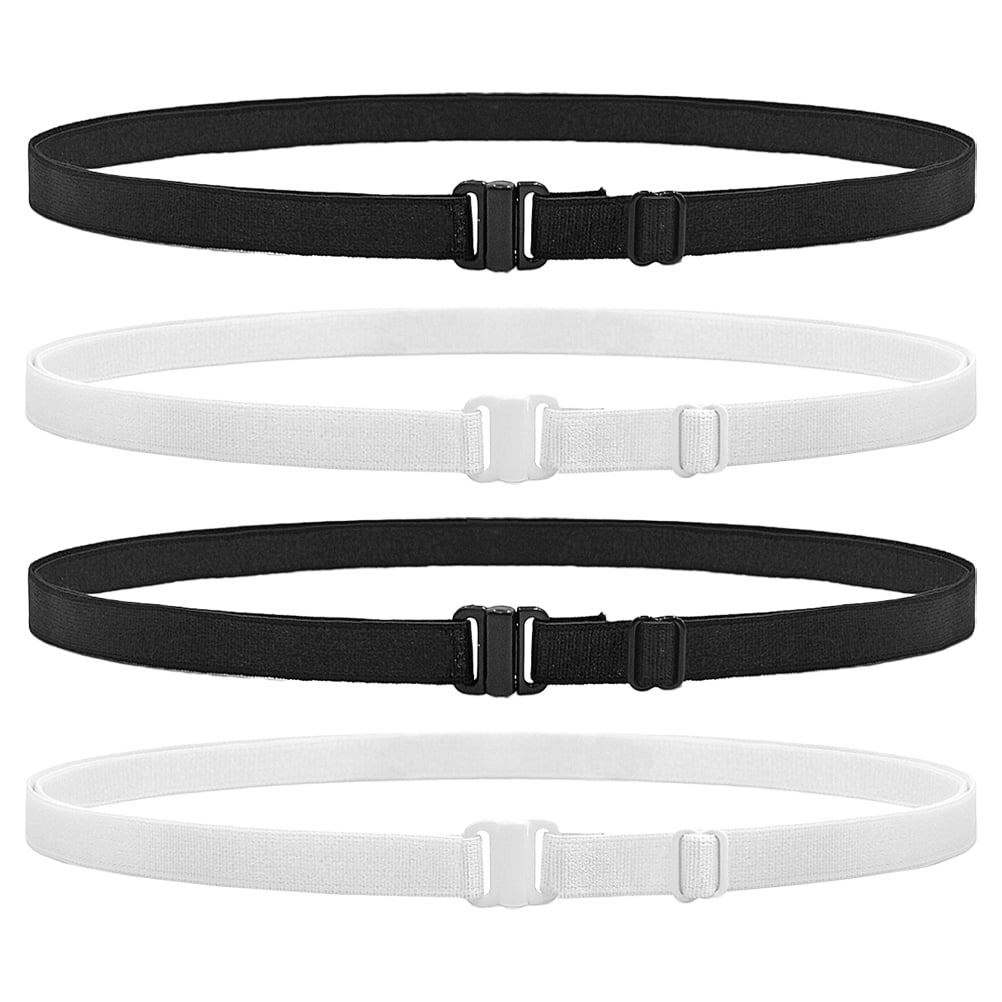 WEUVEB 4Pcs Stretch Belt with Adjustable Waistband for Shirt Tucking ...