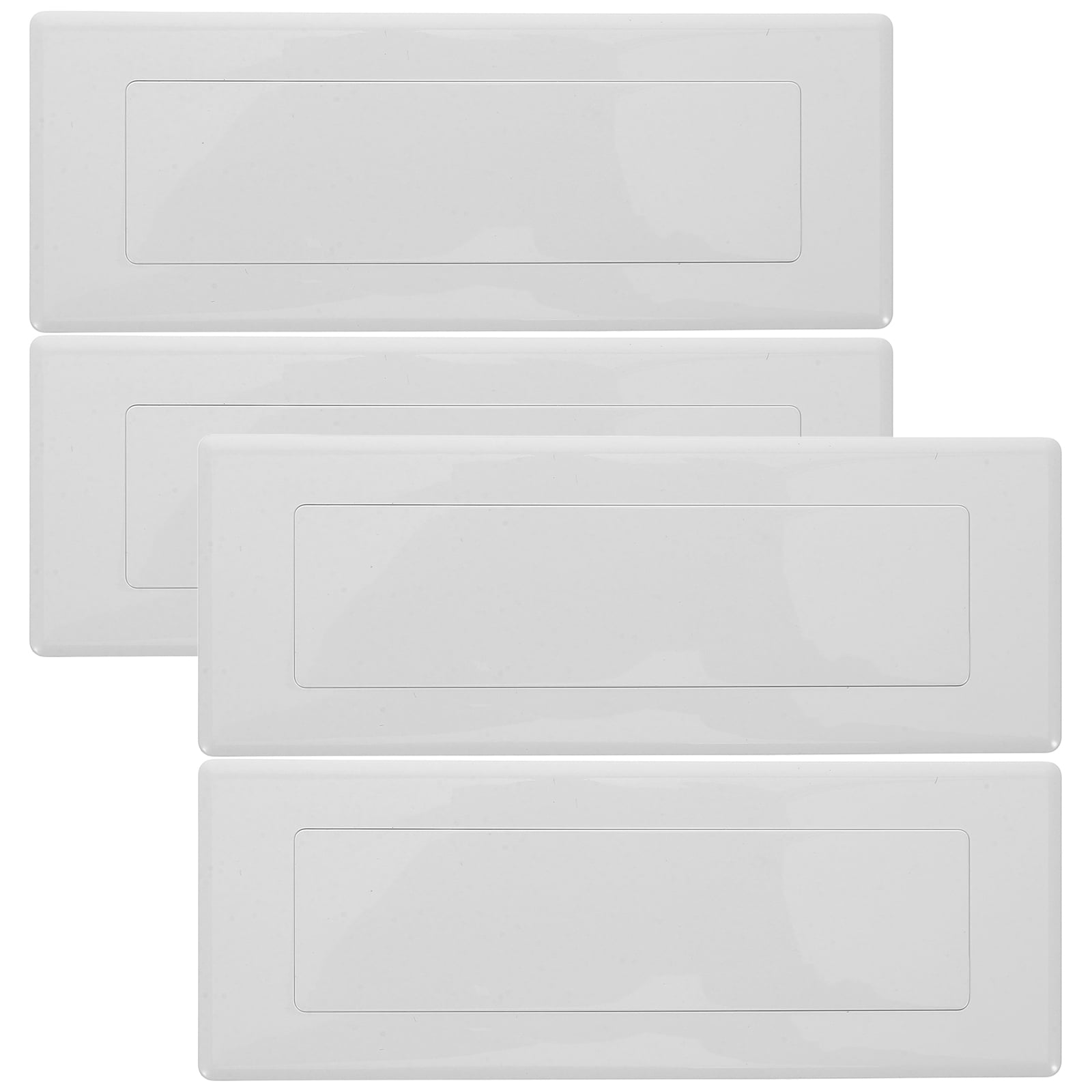 WEUVEB 4Pcs White Plastic Socket Blanking Plate Electrical Panel Cover ...