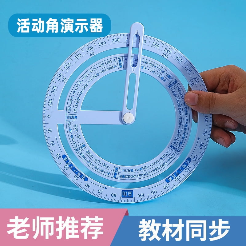 LYTMENT 4pcs Rounded Ruler And Circle Protractor Set 360° Rotating ...