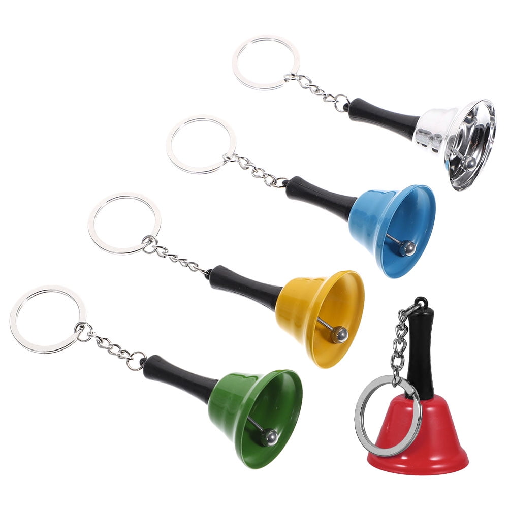 LYTMENT 5 Pcs Hand Bell Metal Service Call Bell With Keychain Handheld ...